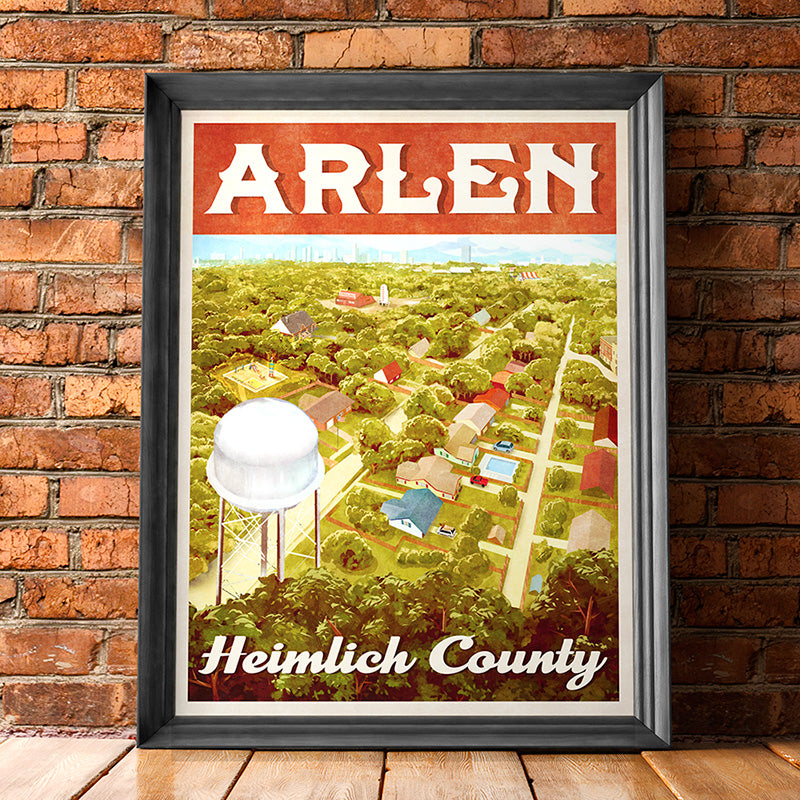 Arlen Texas Heimlich County Travel Poster | For Fans of King of the ...